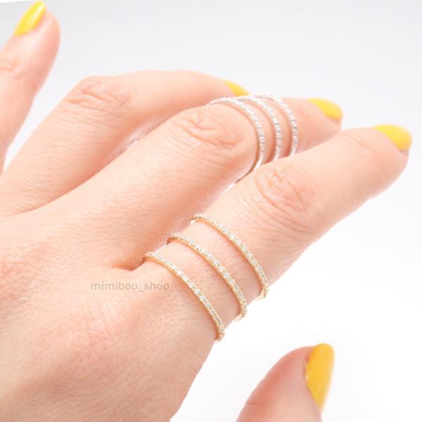 Cz Pave Triple Line Ring on Luulla